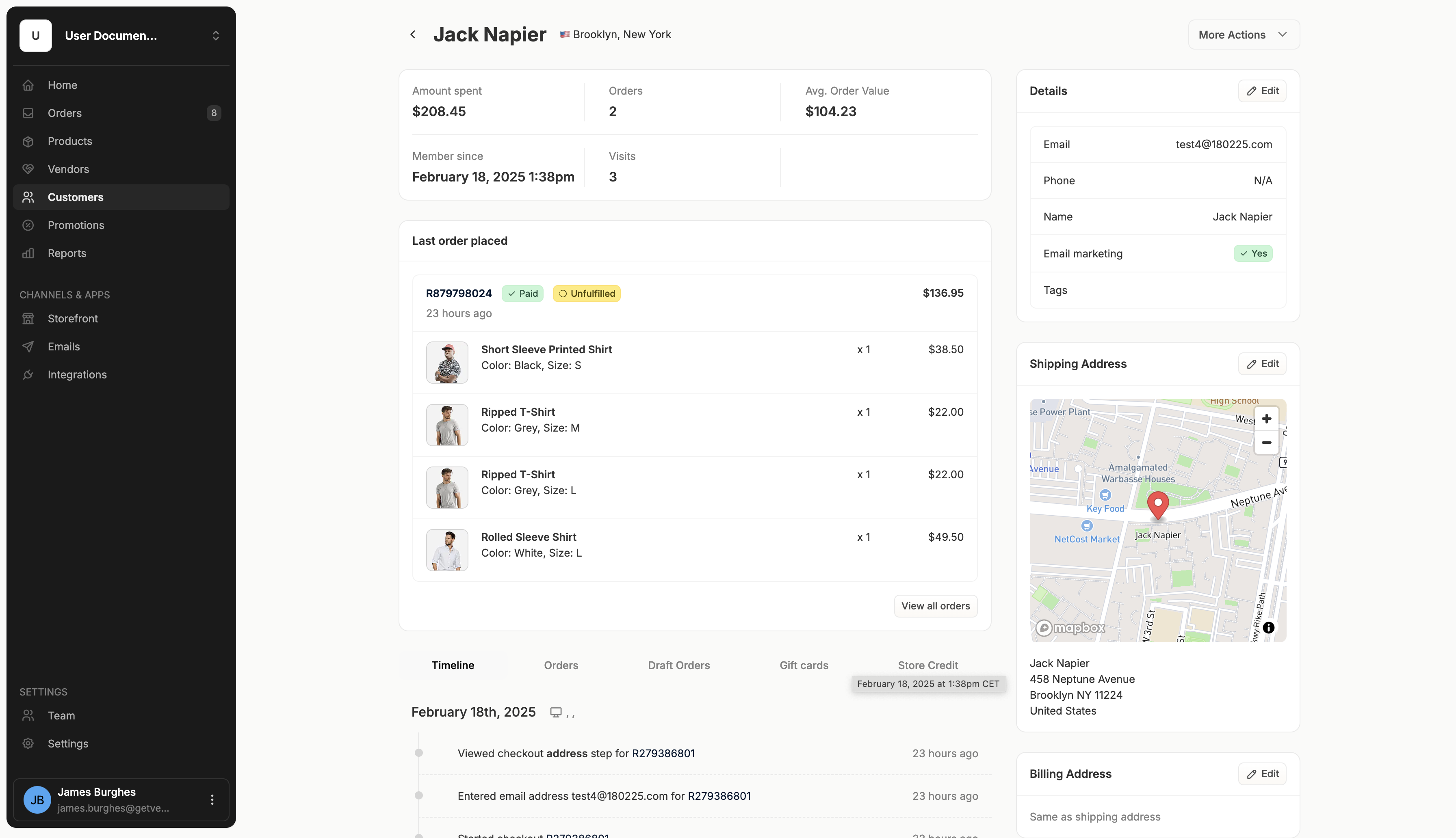 Edit a Customer - Spree Commerce documentation